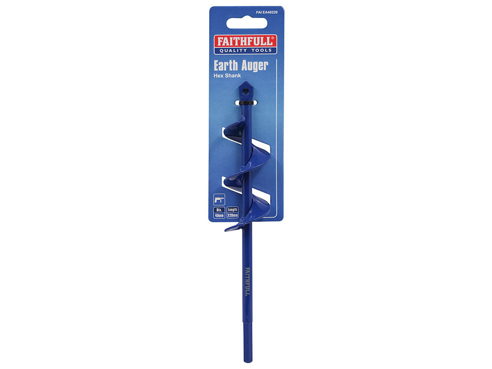 FAITHFUL EARTH AUGER BIT 40MM X 220MM – Watson Hire
