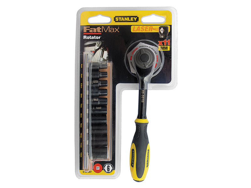 STANLEY® 1/4in Drive FatMax® Rotator Socket Set, 11 Piece – Watson Hire