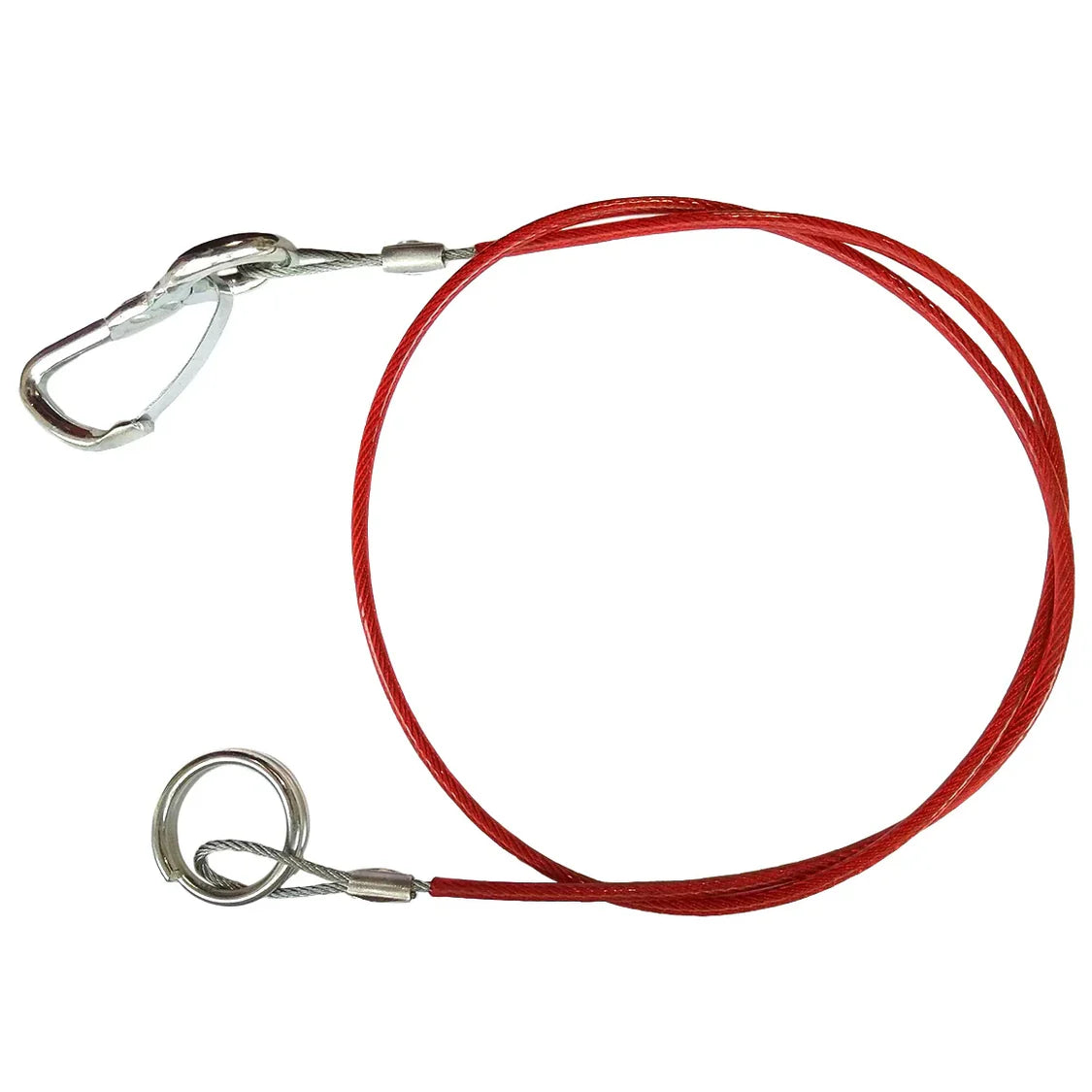 HEAVY DUTY TRAILER BREAKAWAY SAFETY CABLE - 1M WITH RING AND CABLE COV ...