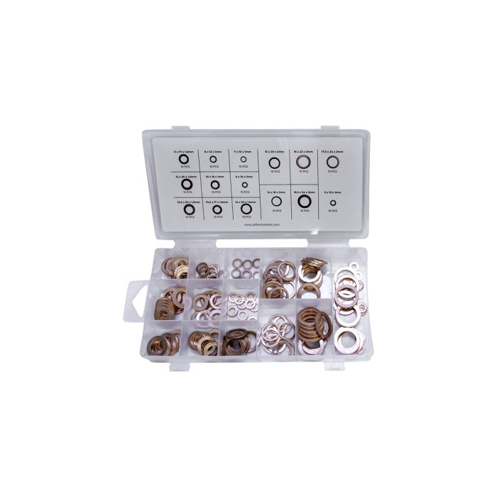 JEFFERSON 150PC COPPER WASHER ASSORTMENT, METRIC – Watson Hire